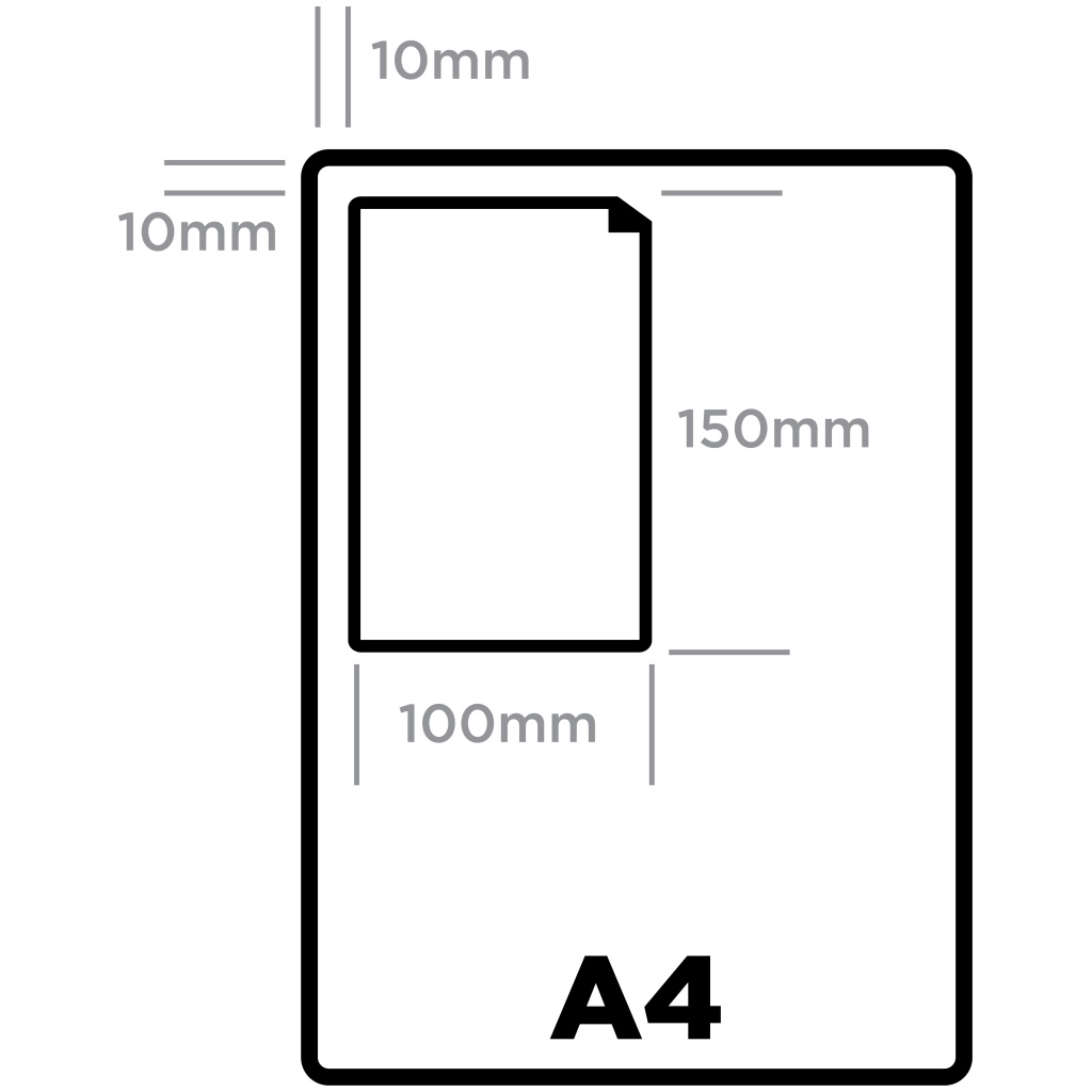 A4 Single Integrated Label, White, S17, One Integral Hotmelt Label, 101 ...